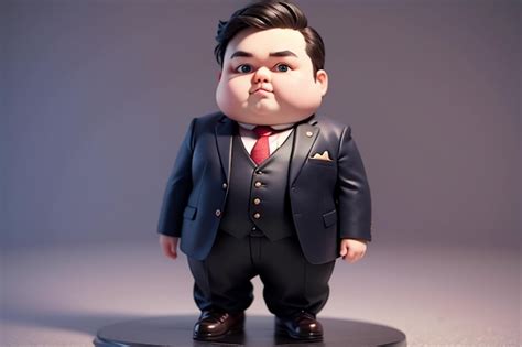 Premium Ai Image Fat Boy Cartoon Character Styling Anime Style Fat