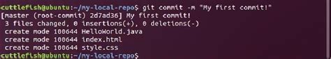 how to create a local repository with the git init command
