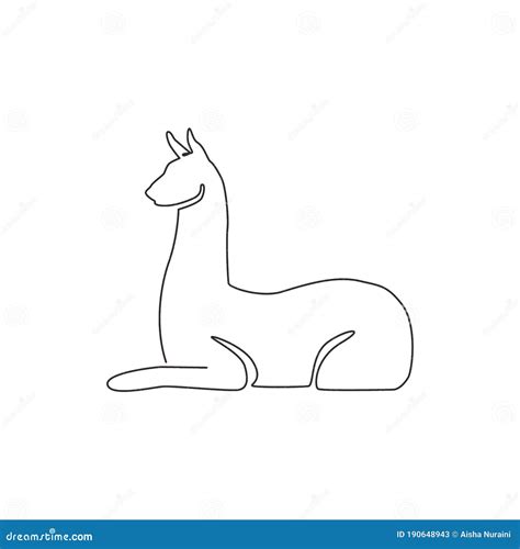 One Single Line Drawing Of Cute Llama For Company Logo Identity Business Corporation Icon