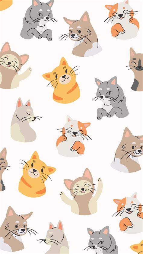 Cute Cat Pattern Backgrounds