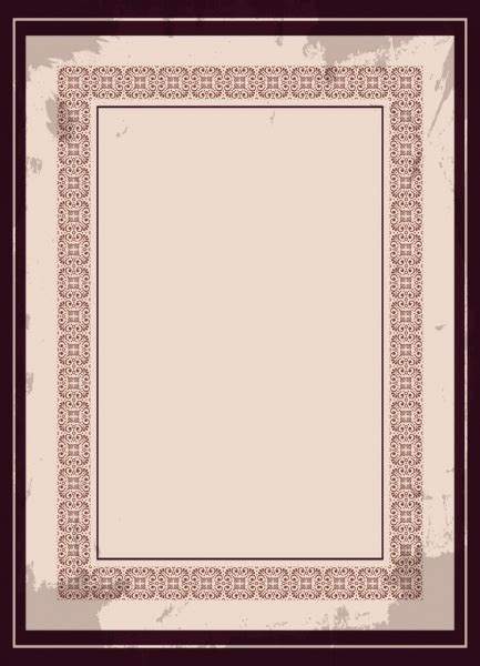 Document Border Template Classical Squares Repeating Symmetric Design Free Vector In Adobe