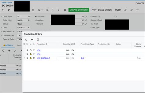 How To Link A Sales Order To A Production Order When The Numbering Sequence For The Production