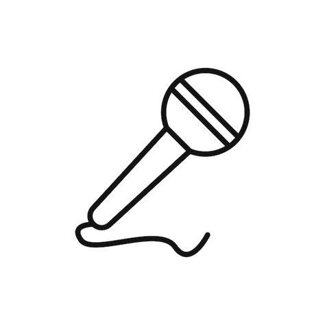 Premium Vector Microphone Icon Symbol On White Background