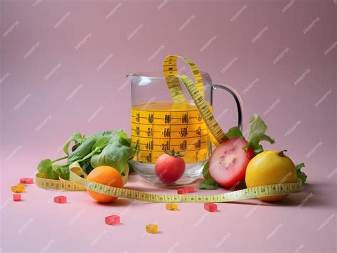 Premium Ai Image Diet Plan And Weight Loss Photo Proper Nutrition Vegetables And Fruits For