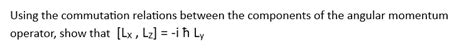 Solved Using The Commutation Relations Between The