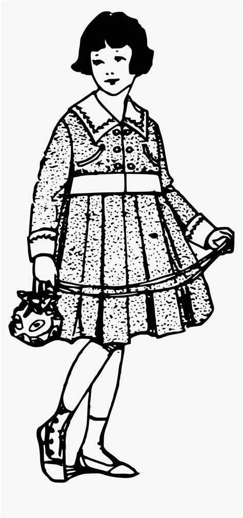 Dress Black And White Clipart