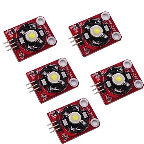 Treedix 5pc Diy 3w 180~210lm 6000~7000k Led White High Power Module Co