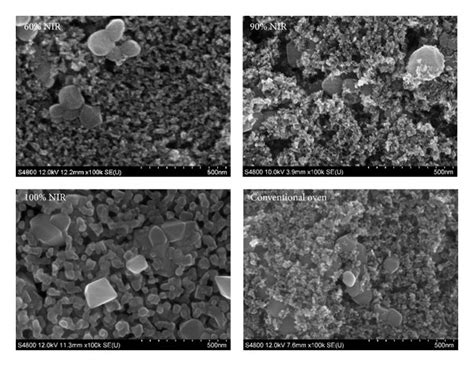 Sem Micrographs Of Tio2 Films On Fto Glass Heated With 125 S Of Nir