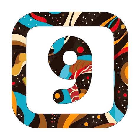 Image Icon Square 9 Vivid Color Background Premium Ai Generated Image Image Icon Square 9 Vivid Color Background Premium Ai Generated Image