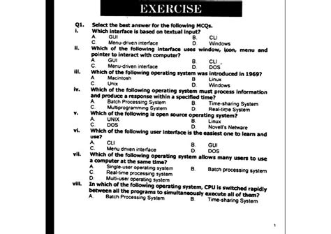 SOLUTION Th Class Fundamentals Of Operating System Exercise Studypool