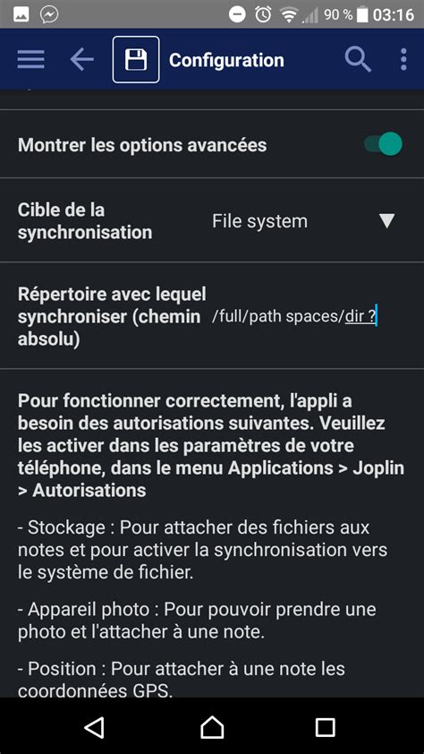 Feature Request Folder Chooser For Filesystem Sync On Andoird · Issue 926 · Laurent22joplin