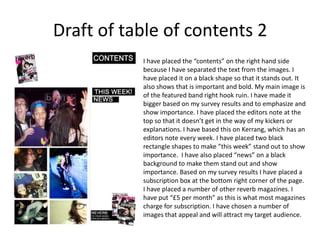 Mock Up Draft And Final Table Of PPT