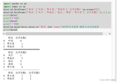07 Pandas数据结构之mergepdmerge以左表为准 Csdn博客