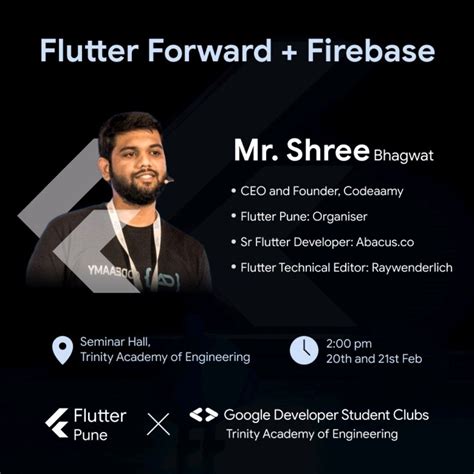 Gdgoc Tae On Linkedin 📣🗓️flutter Forward Firebase Bootcamp 🚀👨‍💻 👋