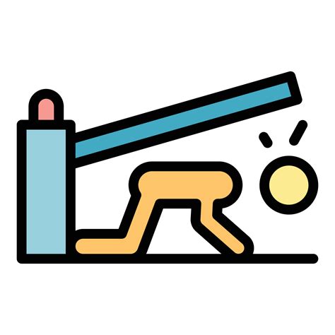 Careless Person Parking Barrier Icon Color Outline Vector 15143327 Vector Art At Vecteezy