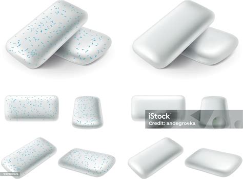 껌 패드 3d 현실적인 벡터 세트 풍선껌에 대한 스톡 벡터 아트 및 기타 이미지 풍선껌 개념 개체 그룹 Istock