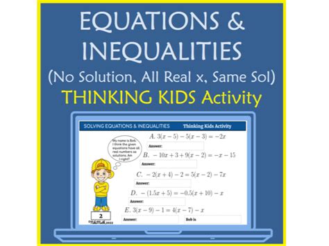 Multi Step Equations And Inequalities No Solution All Real X Included