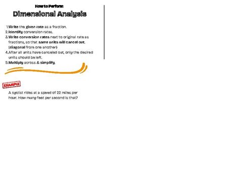 Dimensional Analysis Foldable Checklist Scaffold Resource By