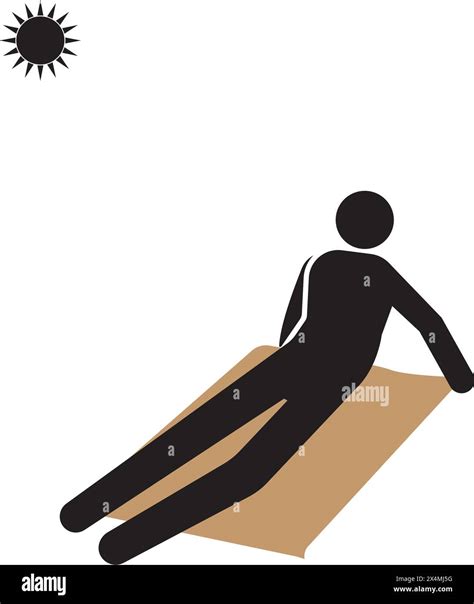 Sunbathing Icon Vector Illustration Symbol Design Stock Vector Image