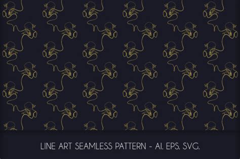 Line Art Seamless Pattern Graphic By Richline Design · Creative Fabrica
