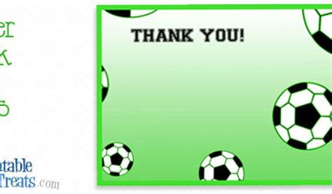 Soccer Thank You Card Template Printable Soccer Thank You Notes