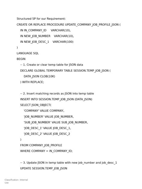 Structured Sp For Our Requirement Pdf