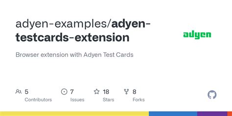 GitHub Adyen Examples Adyen Testcards Extension Browser Extension With Adyen Test Cards
