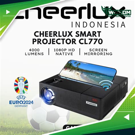 Jual Proyektor Android Mirroring Bluetooth Cheerlux Cl Android Wifi Bluetooth Lumen
