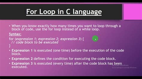 For Loop In C Language Lecture 14 Youtube