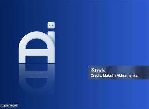 진한 파란색 배경에 3d 스타일의 인공 지능 로고입니다 벡터 일러스트 레이 션 3차원 형태에 대한 스톡 벡터 아트 및 기타 이미지 3차원 형태 Cpu 가상현실