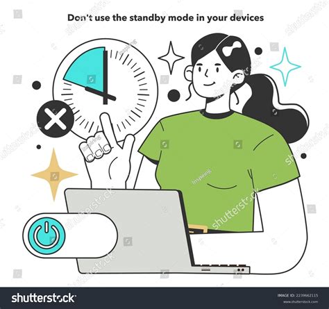 Dont Use Standby Mode Your Devices Stock Vector Royalty Free Shutterstock