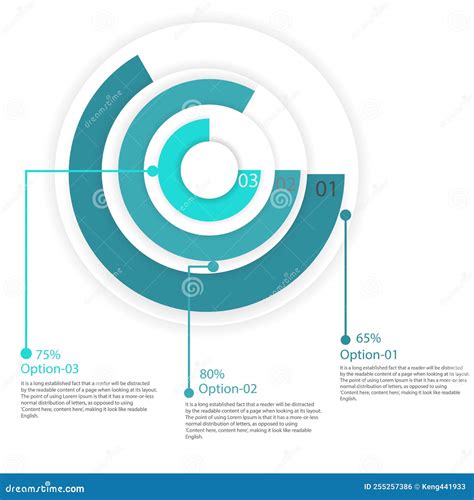 Infographic Circle Data Vector Template Process Concept Step For Strategy And Information Stock