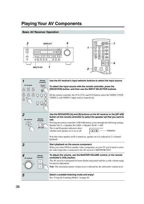 Playing Your Av Components Basic Av Receiver Operation Onkyo Ht S590