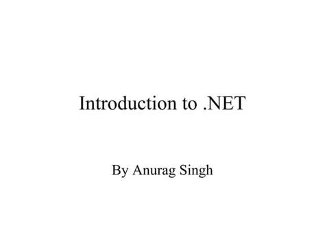 Vbnet Introductionppt