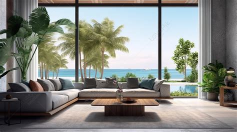 3d 렌더링된 고급 객실의 멋진 열대 배경을 배경으로 높은 거실 회색 소파 거실 배경 고급 소파 배경 내부 배경 이미지 Hd 거실 고급 소파 내부 배경 사진 무료