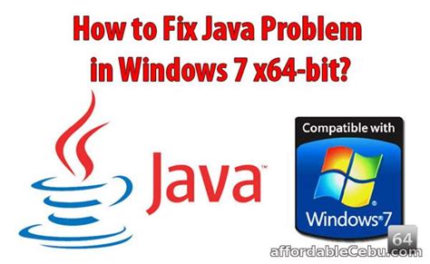 Fix Java Problem In Windows 7 64bit Computers Tricks Tips 29827