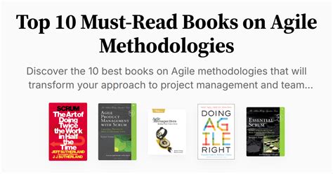 Top 10 Must Read Books On Agile Methodologies Summary And Audio