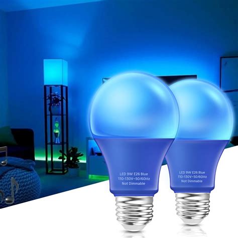 Prosperbiz Blue Led Light Bulbs 60w Equivalent A19 Colored Light Bulbs