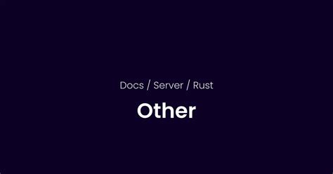 Using Without A Framework In Rust