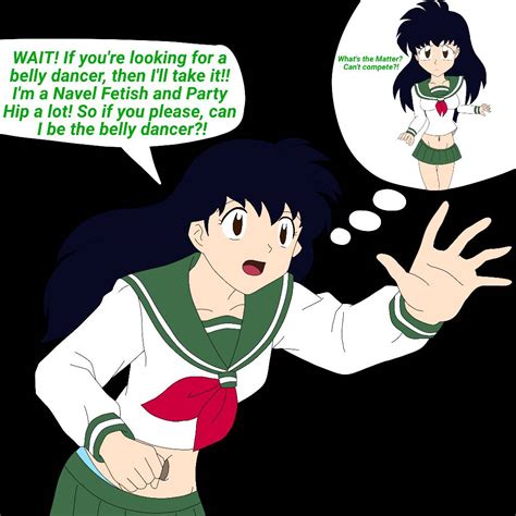 Kagome Higurashis Belly Dancer Belly Button By Jokingbrianx On Deviantart