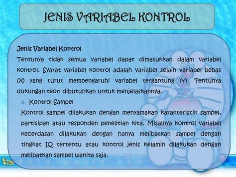 Variabel Kontrol Doraemon Ppt