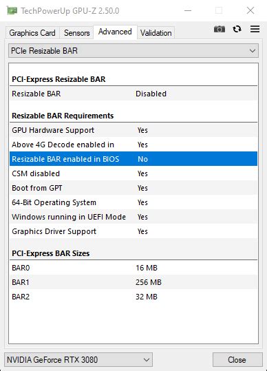 resizable bar not working techpowerup forums