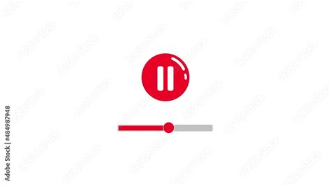 Video Play Button Animation Animated Play And Pause Button Icons Design Isolated On Black