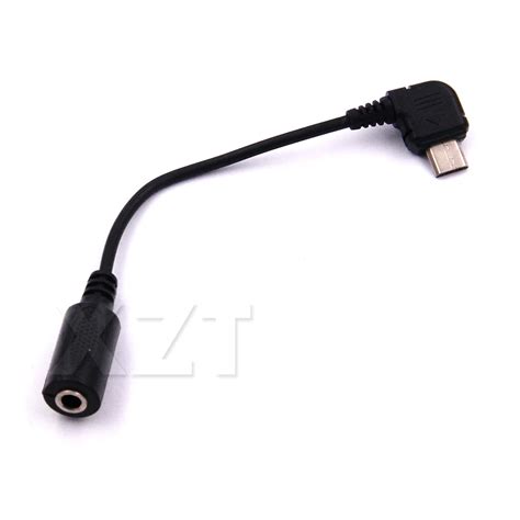 High Quality 13CM Black Micro USB To 3 5mm Female Jack Audio Cable Lead Adaptor Converter In