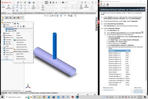 Im Doing A Simulation Tutorial On Solidworks But I Am Stuck On Step 1 I Cant Find The Edit
