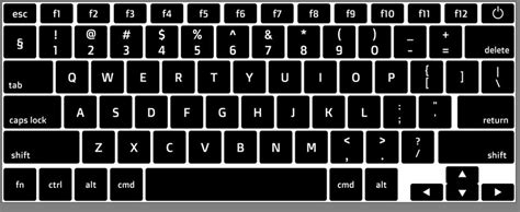Laptop Keyboard Layout Printable