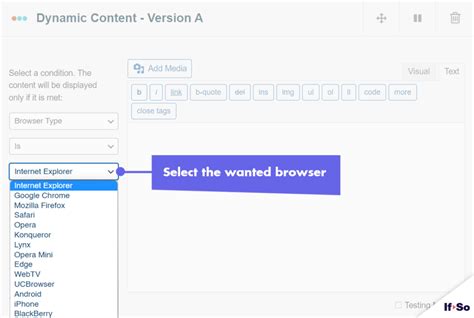 browser and os targeting for wordpress if so dynamic content