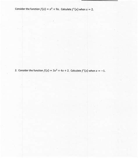Solved Consider The Function F X X2 9x Calculate F X
