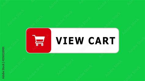 Green Screen Animation View Cart Button With Pointer Simple Animation Of Cursor Icon Clicking