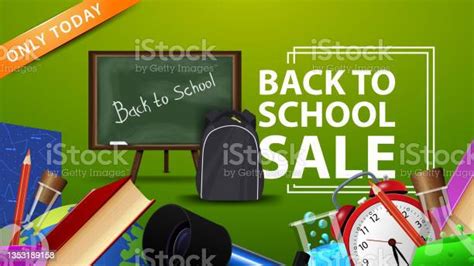 학교 판매로 돌아가기 학교 용품 장식 교육위원회 및 학교 배낭할인 배너 9월에 대한 스톡 벡터 아트 및 기타 이미지 9월 고등학교 이하 교육 Istock